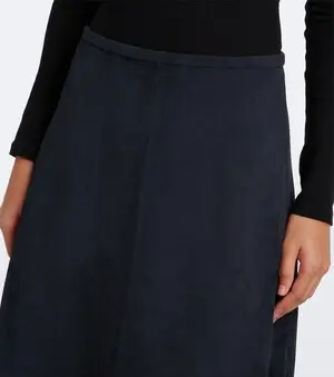 JOSEPH Helius Suede Midi Skirt - Blue