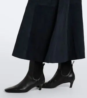 JOSEPH Helius Suede Midi Skirt - Blue