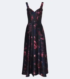 Erdem Belted Floral Bustier Dress