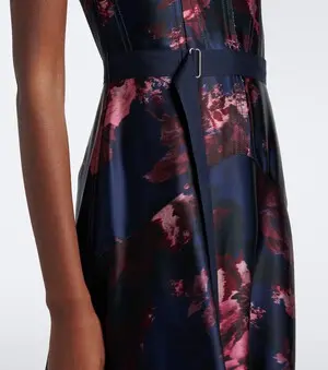 Erdem Belted Floral Bustier Dress