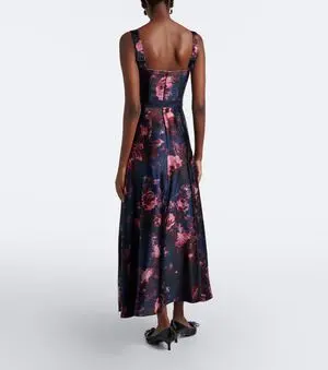 Erdem Belted Floral Bustier Dress