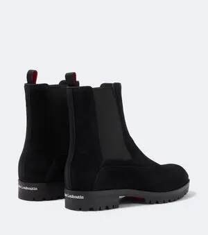CHRISTIAN LOUBOUTIN Cavernos Suede Chelsea Boots