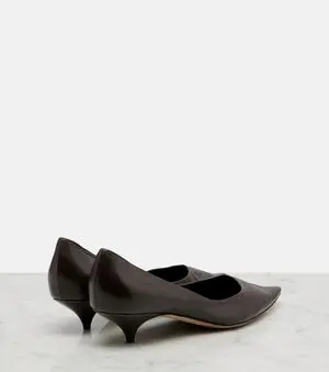 THE ROW Liisa Three Leather Pumps