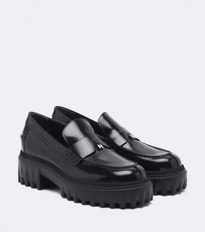 Hogan H700 Leather Loafers - Black
