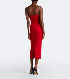 Roland Mouret Draped Wool And Silk Corset Dress
