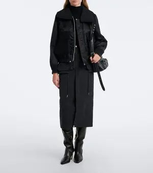 Sacai Wool-trimmed Blouson Jacket