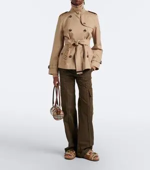 Burberry Check Shearling-lined Suede Sandals