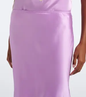 DÔEN Elowette Lace-trimmed Silk Slip Skirt