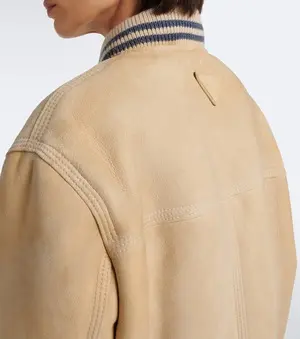 Prada Wool-trimmed Shearling Bomber Jacket
