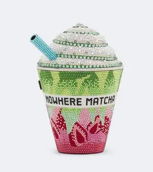 Judith Leiber Frozen Drink Matcha Embellished Clutch