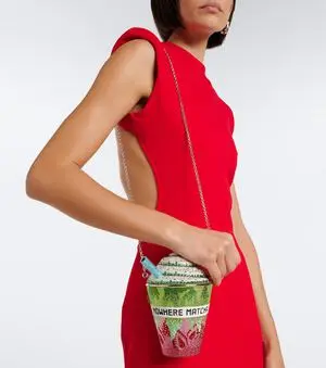 Judith Leiber Frozen Drink Matcha Embellished Clutch