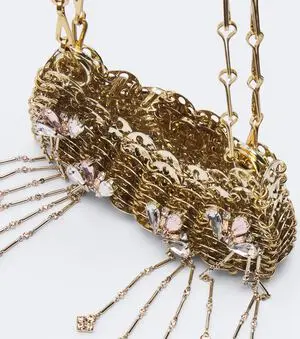 Rabanne Iconic Nano 1969 Embellished Shoulder Bag