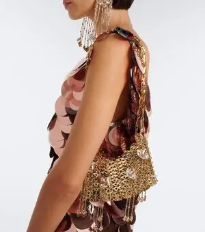Rabanne Iconic Nano 1969 Embellished Shoulder Bag