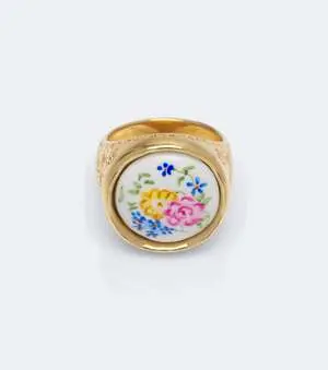 Chloé Bloomcraft Floral Signet Ring - Gold