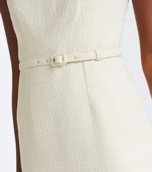 Roland Mouret Belted Asymmetric Bouclé Cocktail Dress