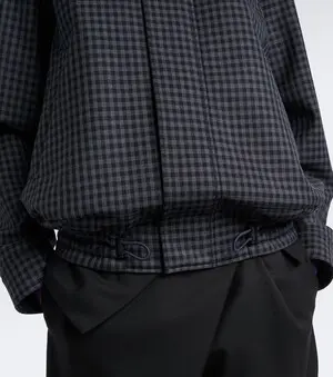 Loewe Gingham Wool-blend Blouson Jacket