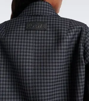 Loewe Gingham Wool-blend Blouson Jacket