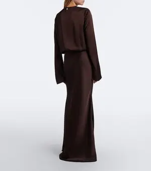 BANANHOT Nema Satin Maxi Dress
