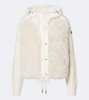 Moncler Wool And Cashmere Down Padded Cardigan