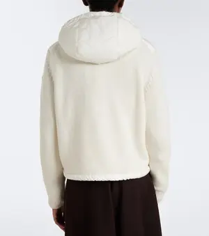 Moncler Wool And Cashmere Down Padded Cardigan