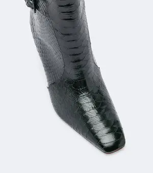 MALONE SOULIERS Rowan Snake-effect Leather Ankle Boots