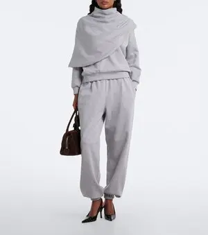 Magda Butrym Draped Cotton-blend Jersey Sweatshirt