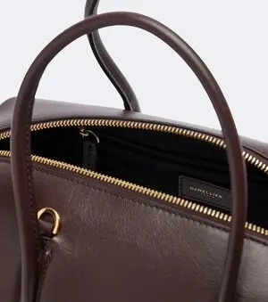 DEMELLIER Stockholm Midi Leather Top-handle Bag - Burgundy