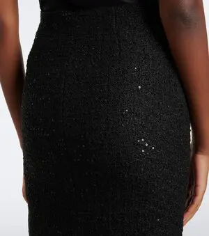 Roland Mouret Sequined Bouclé Pencil Skirt
