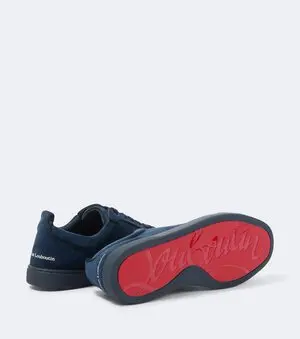 CHRISTIAN LOUBOUTIN Louis Jr Canopy Suede Sneakers