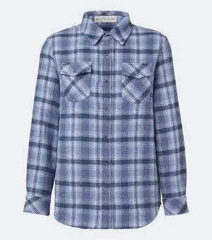 GOD'S TRUE CASHMERE Uniform Plaid Cashmere Shirt With Amethysts