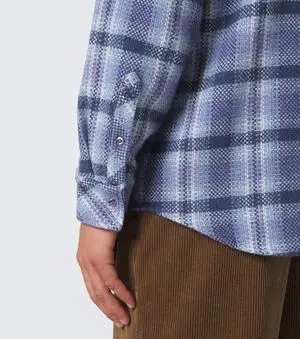 GOD'S TRUE CASHMERE Uniform Plaid Cashmere Shirt With Amethysts