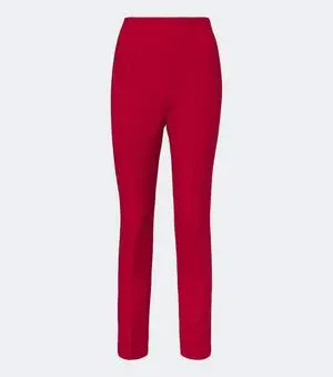 Roland Mouret Cropped Wool And Silk Slim Pants