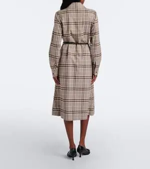 Burberry Check Belted Cotton Shirt Dress