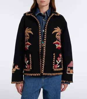 Alanui Remember Me Embroidered Virgin Wool Jacket
