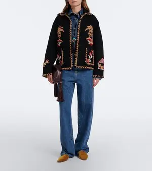 Alanui Remember Me Embroidered Virgin Wool Jacket