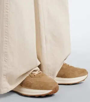 Hogan H641 Leather-trimmed Suede Sneakers