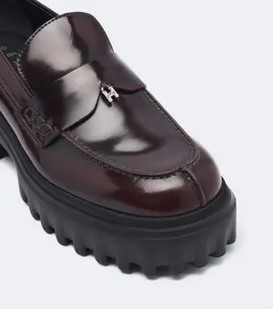Hogan H641 Leather-trimmed Suede Sneakers