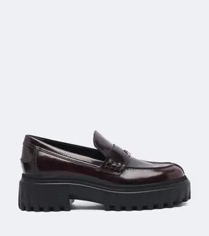 Hogan H641 Leather-trimmed Suede Sneakers