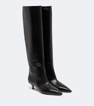 Le Monde Beryl Le Monde Béryl Babouche Leather Knee-high Boots - Black