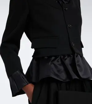 Noir Kei Ninomiya Ruffled Peplum Wool Jacket
