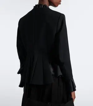 Noir Kei Ninomiya Ruffled Peplum Wool Jacket