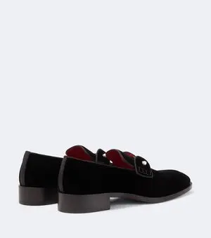 CHRISTIAN LOUBOUTIN Chambelimoc Velvet Loafers