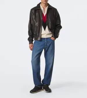 Valentino Garavani Stud Up Leather-trimmed Sneakers