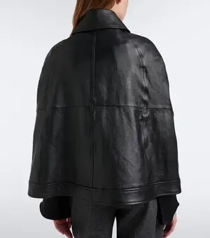 7 For All Mankind Leather Cape