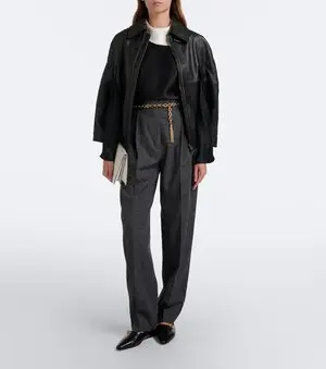 7 For All Mankind Leather Cape