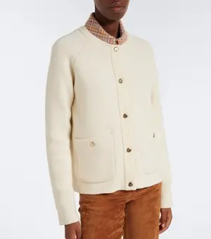 Moncler Wool, Cotton, And Cashmere-blend Cardigan