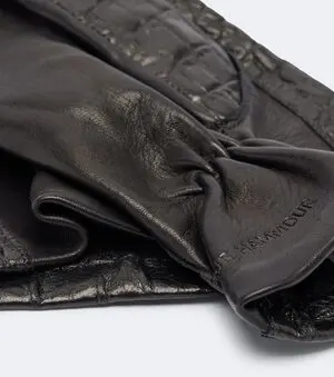 Nour Hammour Silk-lined Leather Gloves