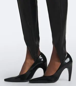 Balmain Leather Stirrup Leggings