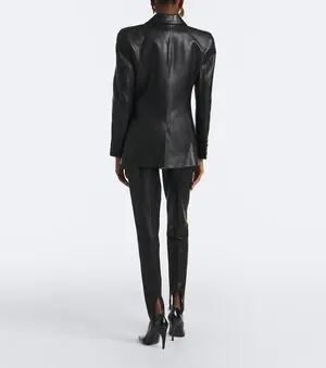 Balmain Leather Stirrup Leggings