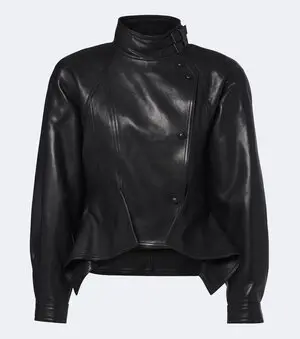 Balmain Asymmetric Leather Jacket